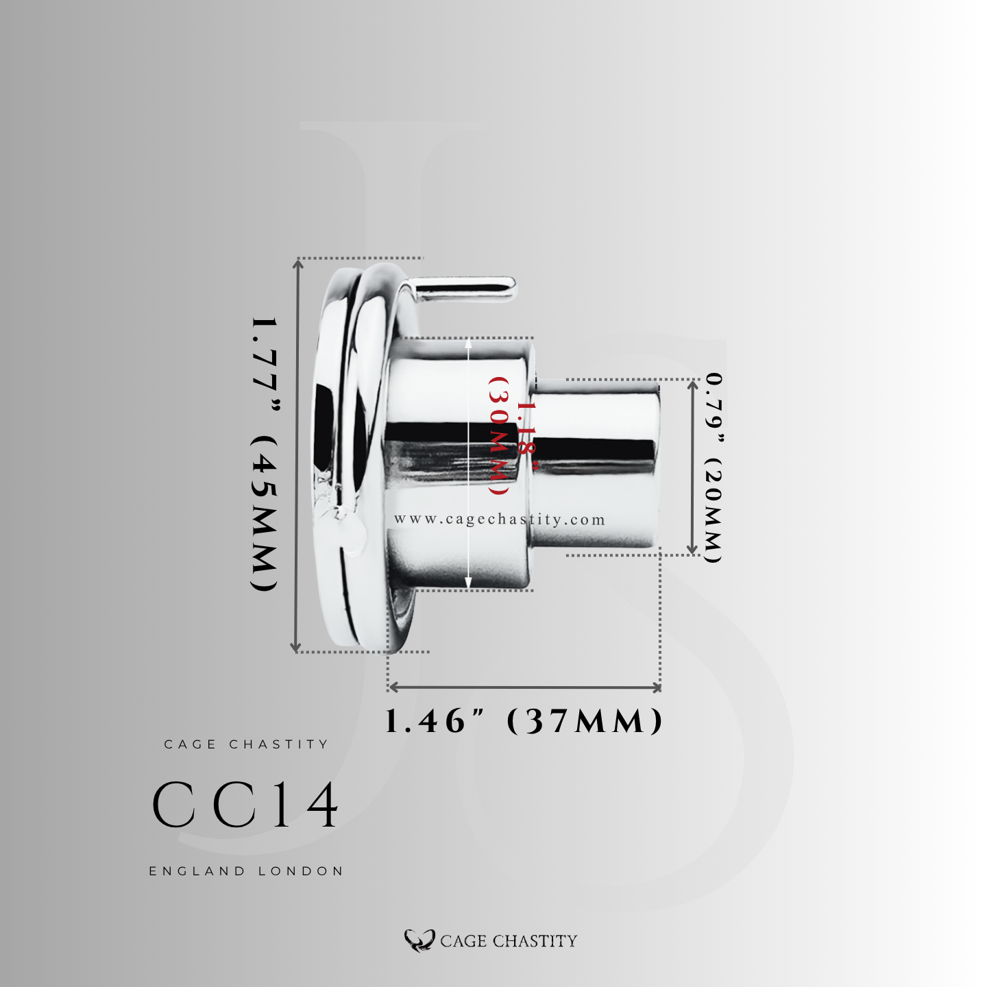 Inverted Chastity Cage – Dual Layer – CC14 | Cage Chastity